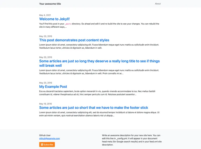 Jekyll Bootstrap Theme by Jonaharagon - A Jekyll Template | Built At Lightspeed