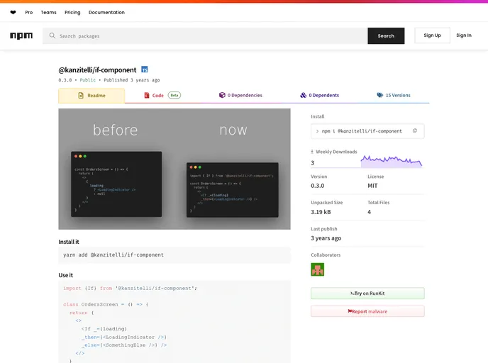 If Component by Kanzitelli - A React Template | Built At Lightspeed
