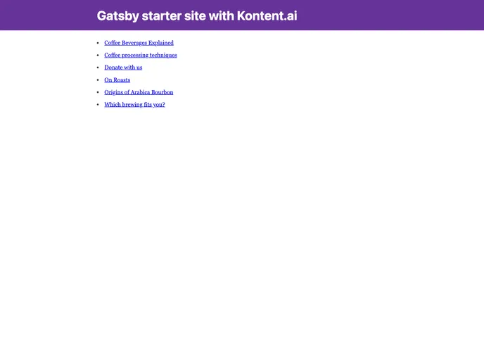 Gatsby Starter by Kontent Ai - A Gatsby Template | Built At Lightspeed
