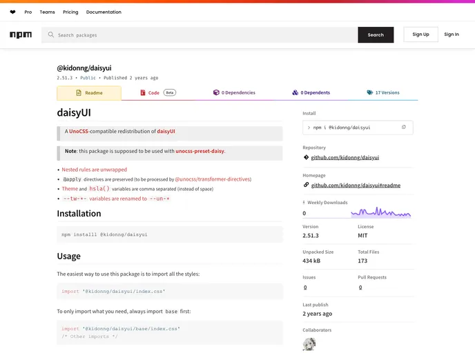 Daisyui by Kidonng - A undefined Template | Built At Lightspeed