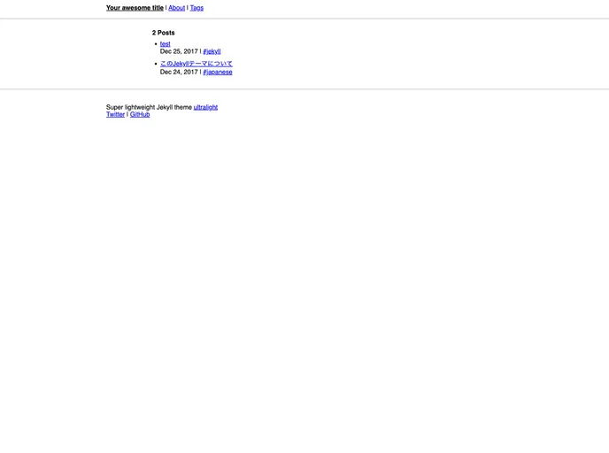 Ultralight by Kotet - A Jekyll Template | Built At Lightspeed
