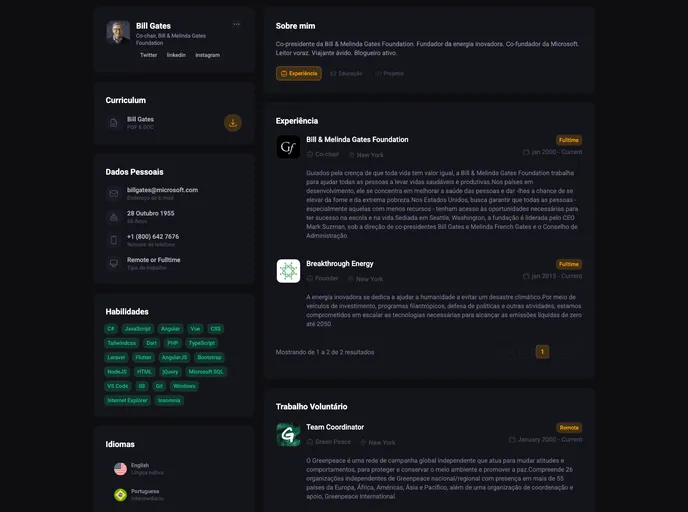 Vue Resume | Tailwind Resources
