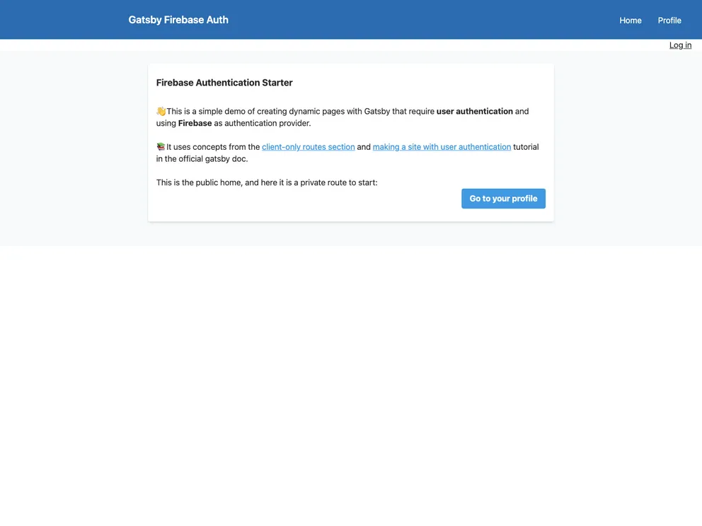 Gatsby Firebase Simple Auth by Marcomelilli - A Gatsby Template | Built ... Gatsby Firebase Simple Auth by Marcomelilli - A Gatsby Template | Built ...