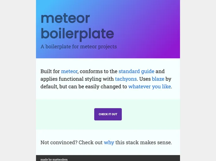 Meteor Boilerplate by Matteodem - A Meteor Template | Built At Lightspeed