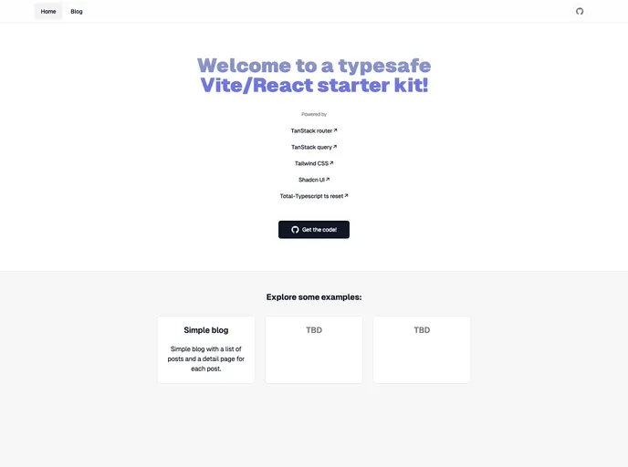 Vite React Tanstack Tailwind Shadcn Starter by Mattiaz9 - A undefined Template | Built At Lightspeed