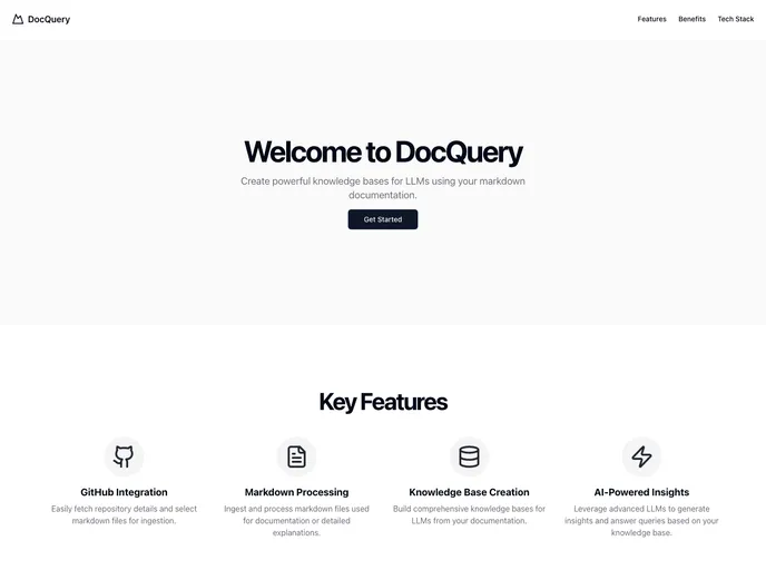 Docquery by Md Abid Hussain - A undefined Template | Built At Lightspeed