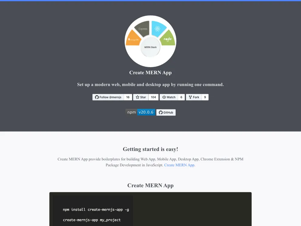 Create Mern App by Mernjs - A Express Template | Built At Lightspeed Create Mern App by Mernjs - A Express Template | Built At Lightspeed