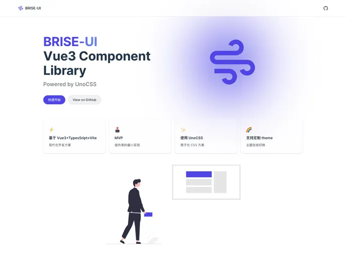 Brise UI by Mewcoder - A Vitepress Template | Built At Lightspeed