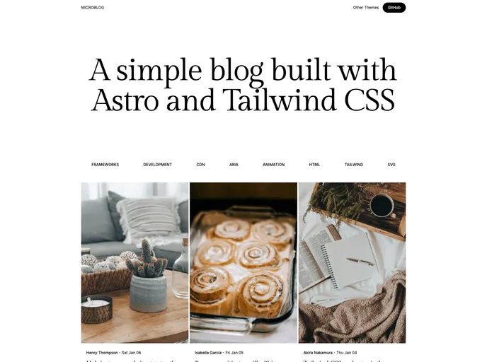 Microblog by Michael Andreuzza - A Astro Template | Built At Lightspeed