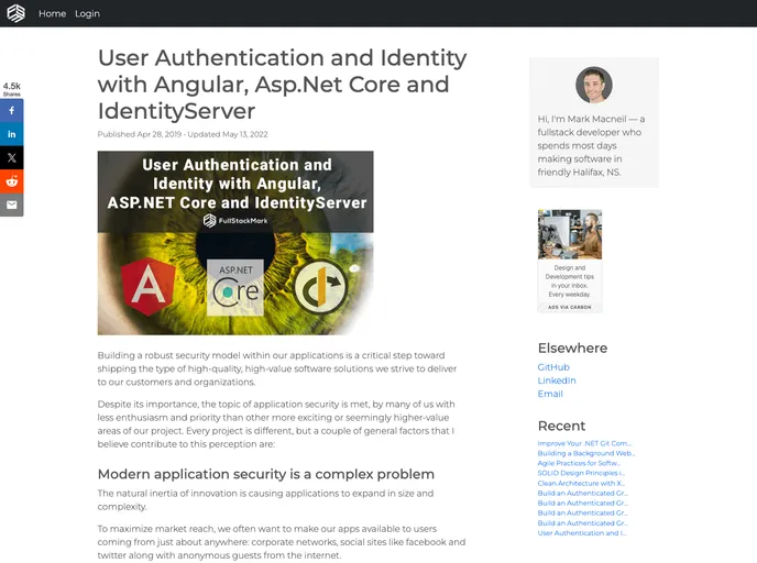Angularaspnetcoreoauth By Mmacneil A Angular Template Built At