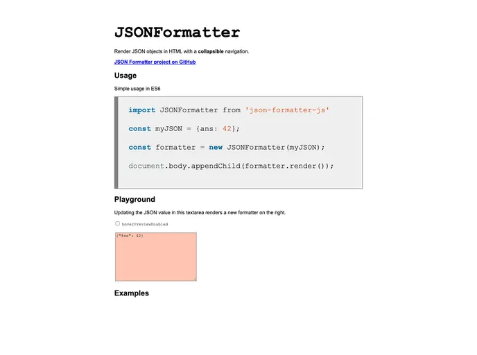 Json Formatter Js By Mohsen1 A Undefined Template Built At Lightspeed