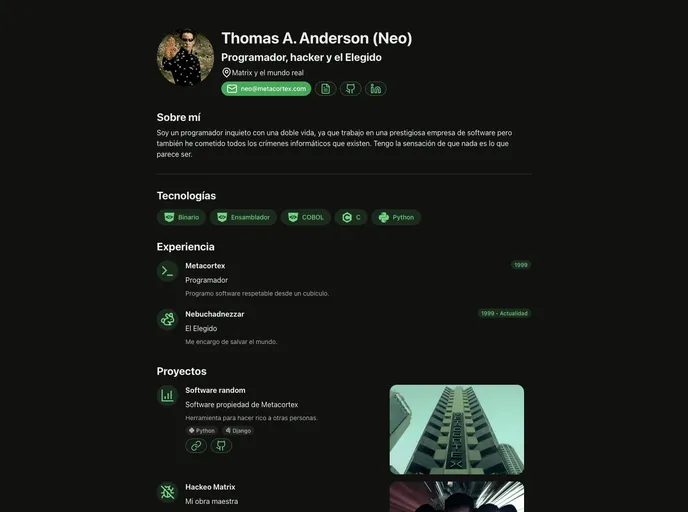 Portafolio Template by Mouredev - A undefined Template | Built At Lightspeed