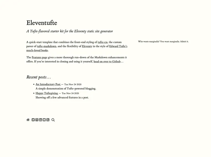 Eleventufte by Nerdhaus - A Eleventy Template | Built At Lightspeed