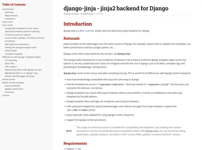Django Jinja by Niwinz - A undefined Template | Built At Lightspeed