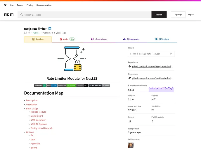 Nestjs Rate Limiter by Onur Ozkan - A Nestjs Template | Built At Lightspeed