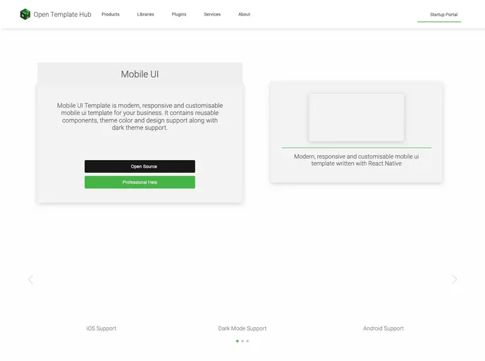 Mobile Ui Template By Open Template Hub A Undefined Template Built