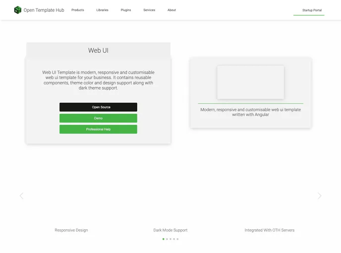 Web Ui Template By Open Template Hub A Angular Template Built At Lightspeed