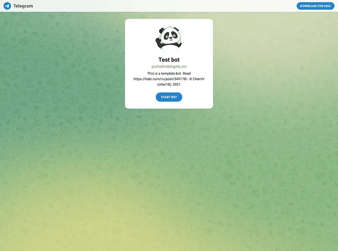 Telegram Bot Template by Otter18 - A undefined Template | Built At Lightspeed