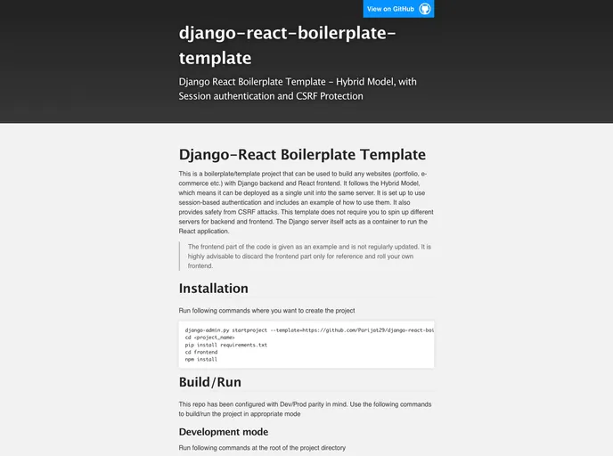 Django React Boilerplate Template by Parijat K - A Django Template ... Django React Boilerplate Template by Parijat K - A Django Template ...