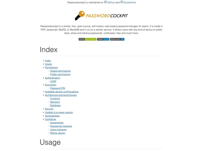 Passwordcockpit by Passwordcockpit - A Ember Template | Built At Lightspeed