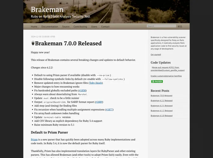 Brakeman by Presidentbeef - A Rails Template | Built At Lightspeed