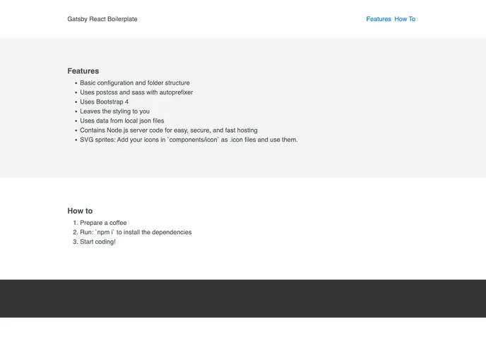 Gatsby React Boilerplate by Prototypeinteractive - A Express Template | Built At Lightspeed