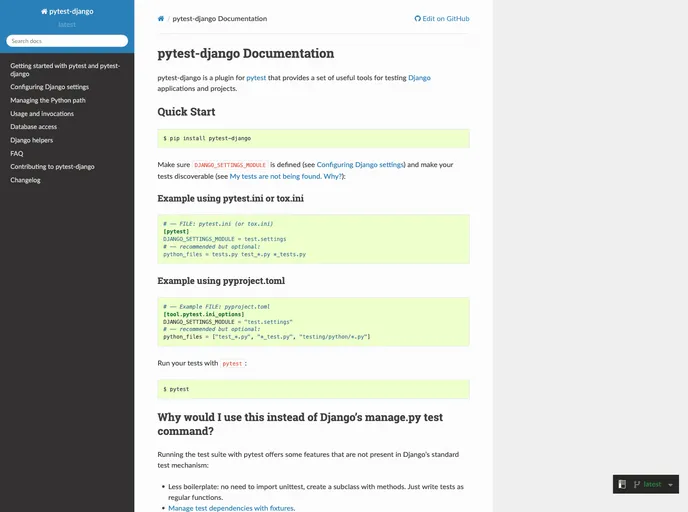 Templates By Pytest Dev Built At Lightspeed