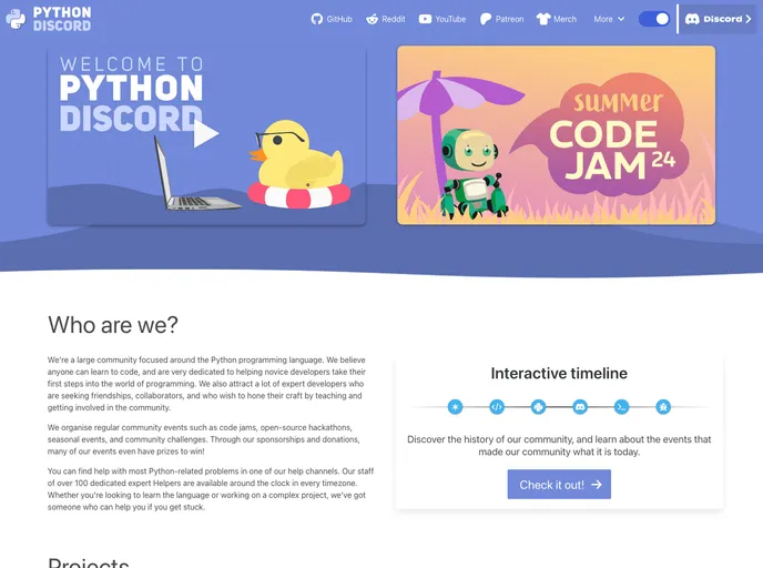 Site by Python Discord - A Django Template | Built At Lightspeed