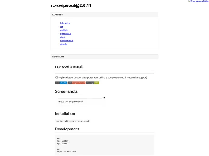 Swipeout By React Component A React Template Built At Lightspeed 0017