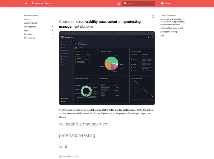 Web Client by Reconmap - A React Template | Built At Lightspeed