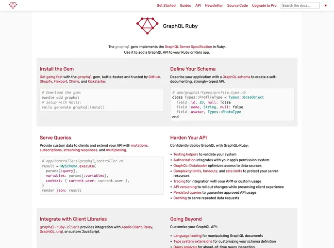Graphql Ruby by Rmosolgo - A Rails Template | Built At Lightspeed