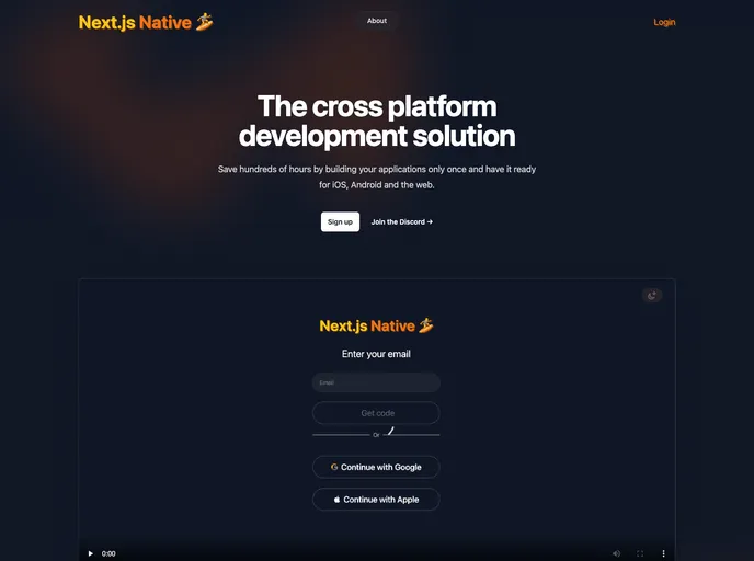 Nextjs Native Starter by Robschilderr - A Nextjs Template | Built At Lightspeed