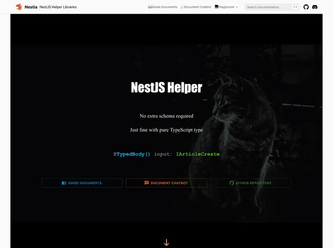 Nestia by Samchon - A Nestjs Template | Built At Lightspeed