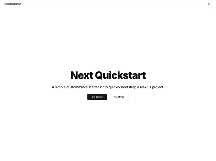 Next Quickstart by Samyabrata Maji - A Nextjs Template | Built At Lightspeed