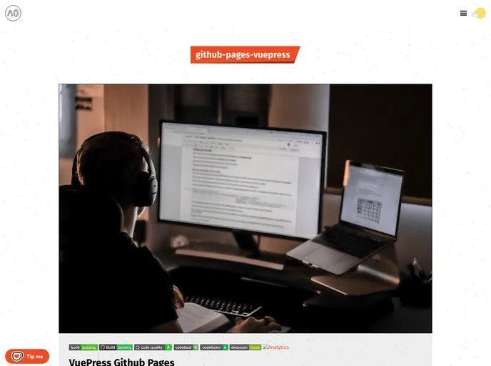 Github Pages Vuepress By Scriptex A Vuepress Template Built At