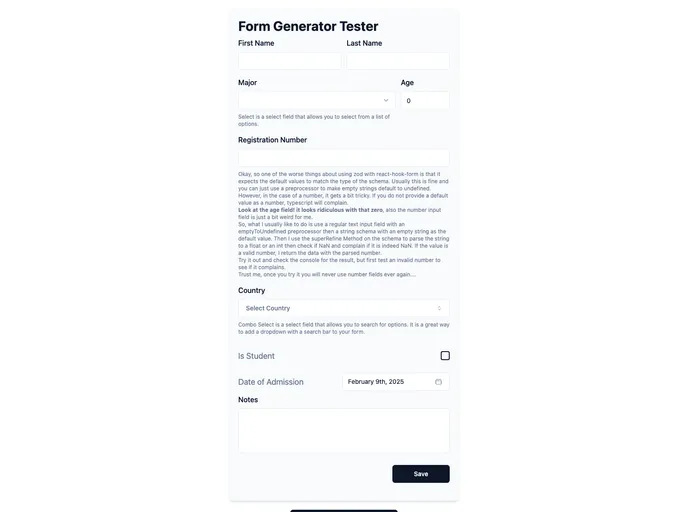 Form Generator by Seifmegahed - A undefined Template | Built At Lightspeed