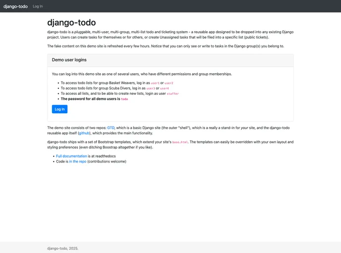 Django Todo By Shacker A Django Template Built At Lightspeed