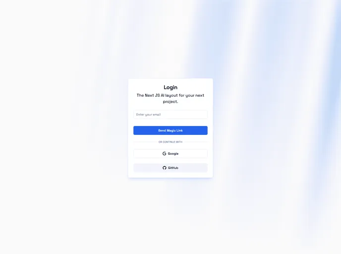 Next Js AI Template by Soulbliss - A undefined Template | Built At Lightspeed