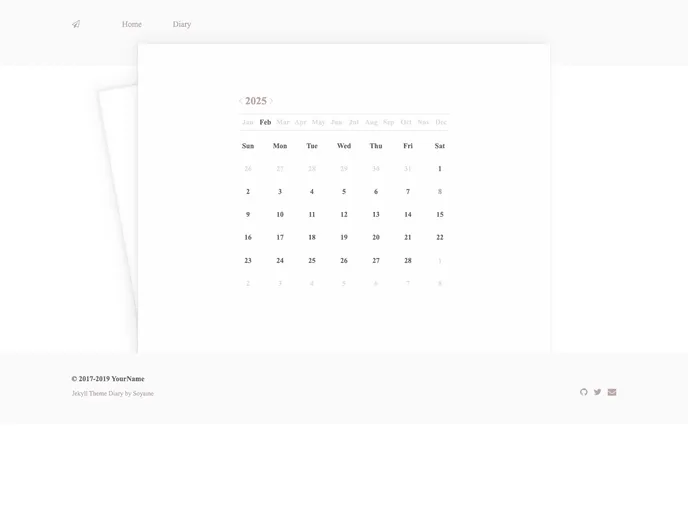 Jekyll Theme Diary by Soyaine - A Jekyll Template | Built At Lightspeed Jekyll Theme Diary by Soyaine - A Jekyll Template | Built At Lightspeed