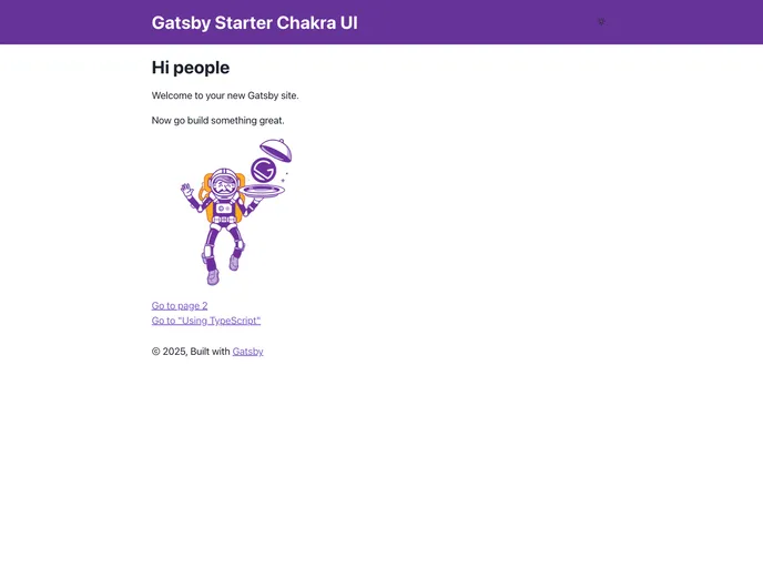 Gatsby Starter Chakra UI by Spences10 - A Gatsby Template | Built At ... Gatsby Starter Chakra UI by Spences10 - A Gatsby Template | Built At ...