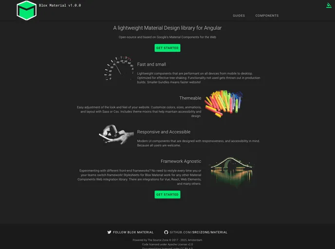 Material by Src Zone - A Angular Template | Built At Lightspeed