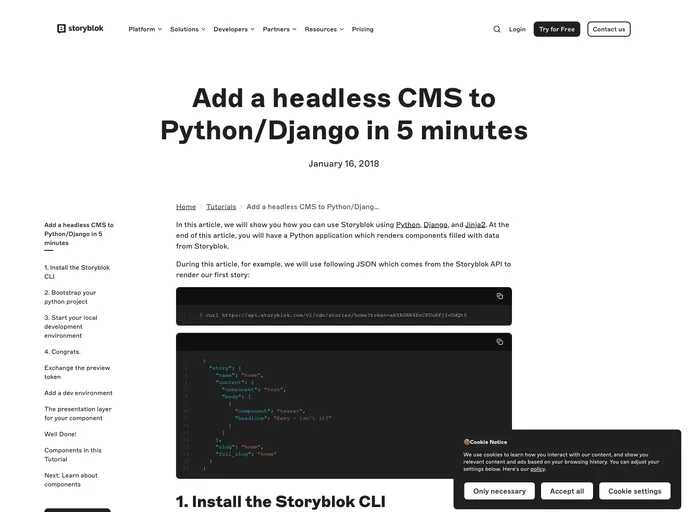 Django Boilerplate by Storyblok - A undefined Template | Built At Lightspeed