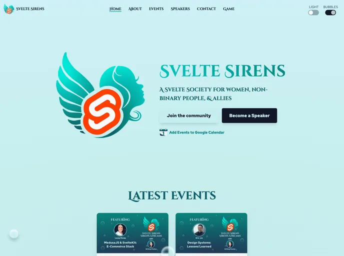 Svelte Sirens By Svelte Sirens A Svelte Template Built At Lightspeed 6497