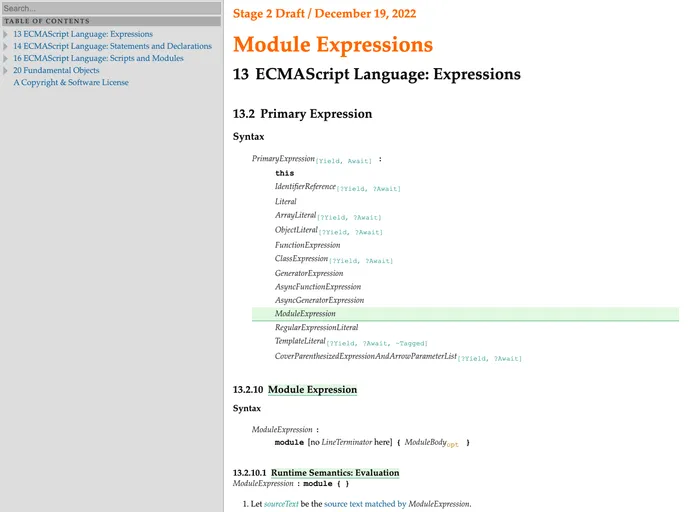 Proposal Module Expressions by Tc39 - A undefined Template | Built At Lightspeed