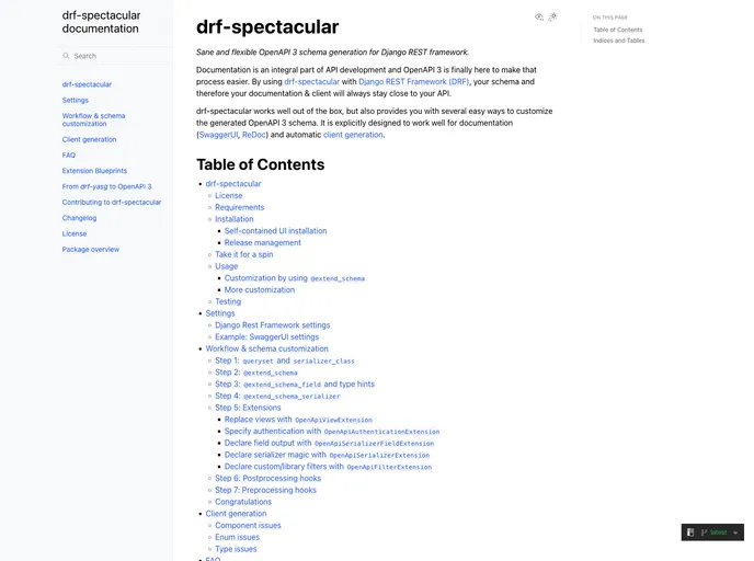 Drf Spectacular by Tfranzel - A Django Template | Built At Lightspeed