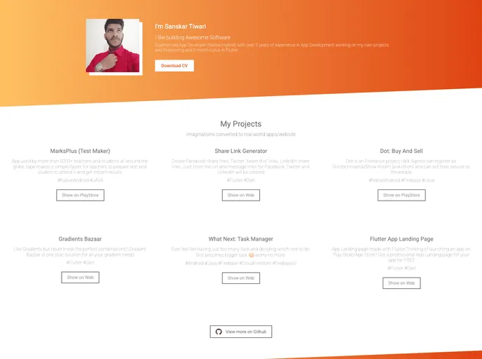 Myportfolio by Theindianappguy - A undefined Template | Built At Lightspeed