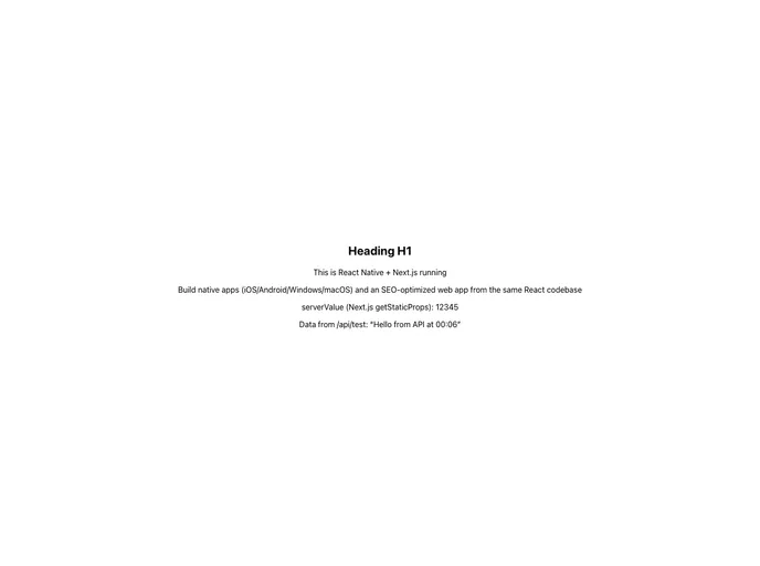 Reactnative Nextjs Template By Tomsoderlund A Nextjs Template Built