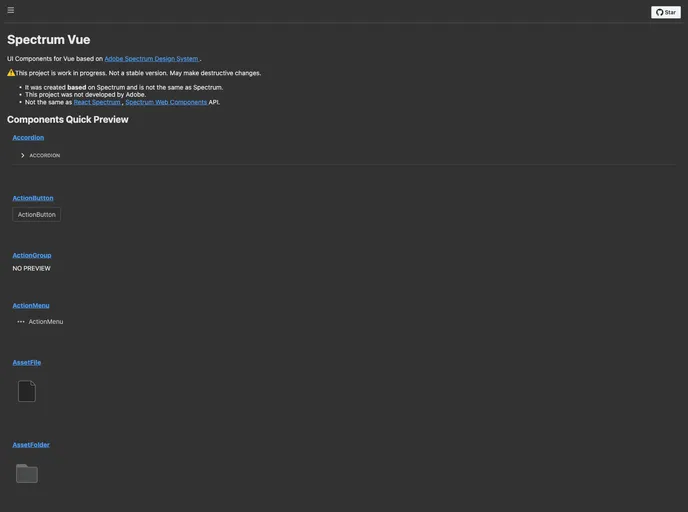 Spectrum Vue by Toshusai - A Vue Template | Built At Lightspeed