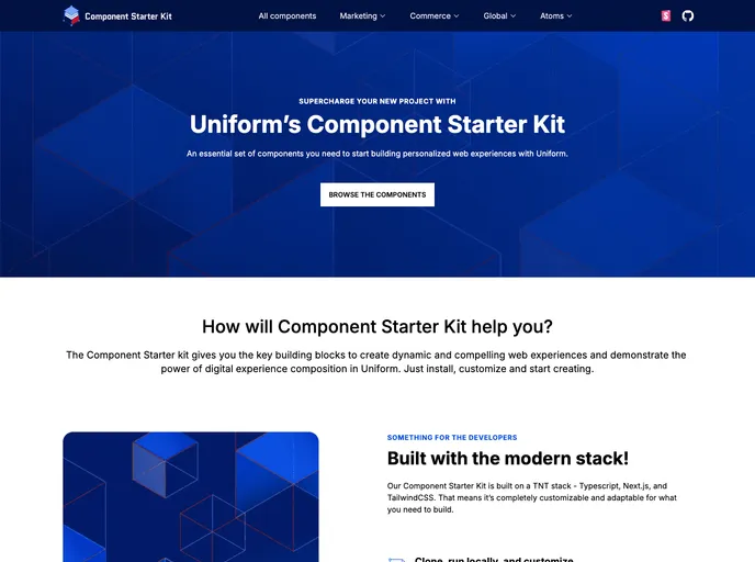 Uniform Component Starter Kit By Uniformdev A Nextjs Template Built At Lightspeed
