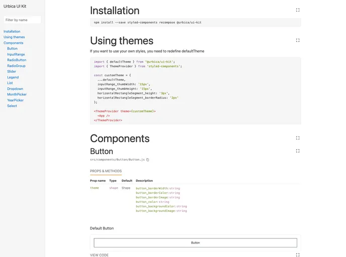 UI Kit by Urbica - A React Template | Built At Lightspeed